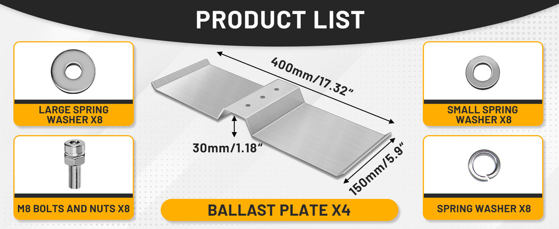 4 Pcs Aluminum Pallet, Shim Block, Ballast Plate, Support for Adjustab ...